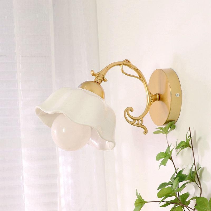 Vintage French Countryside Wall Light Ceramic Light Fixture for Bedroom ...