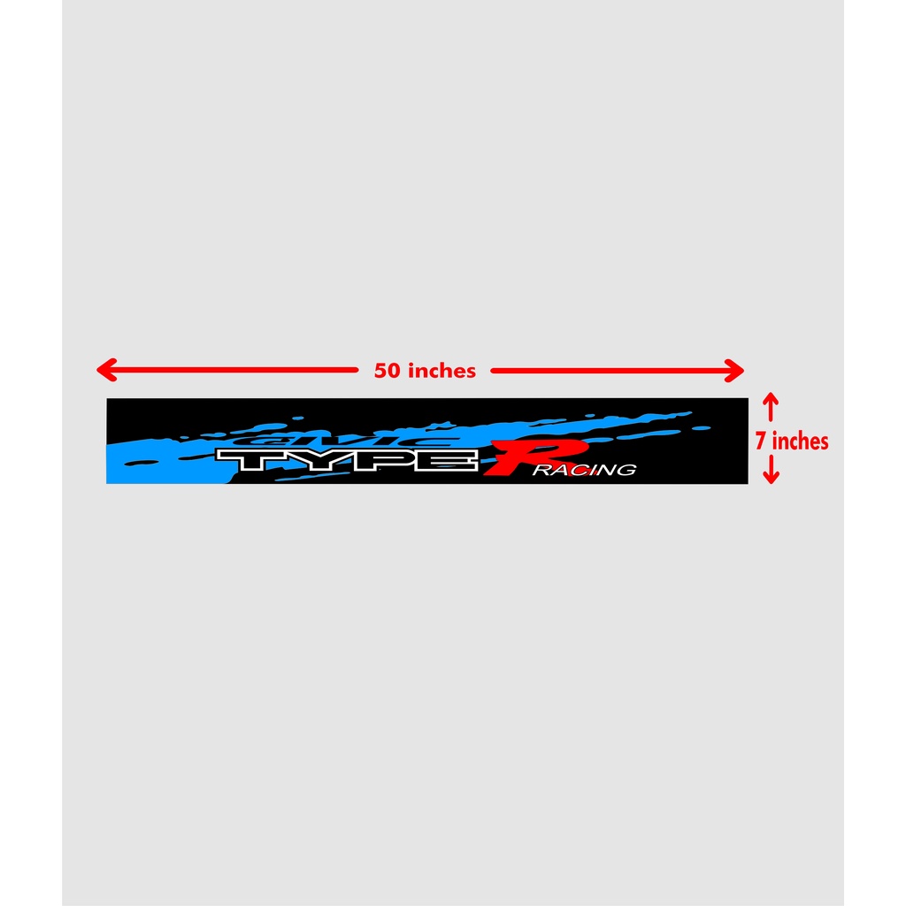 Car Front Windshield Banner Decal Sticker / Type R Machine Cut Vinyl ...