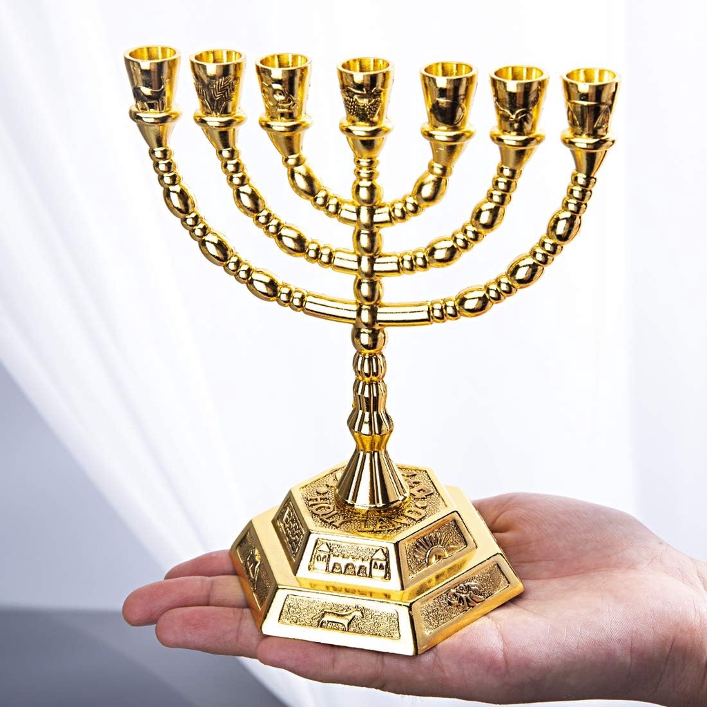 [READY STOCK] Home Decor Rambam Candle Menorah Jewish Holder Gift ...
