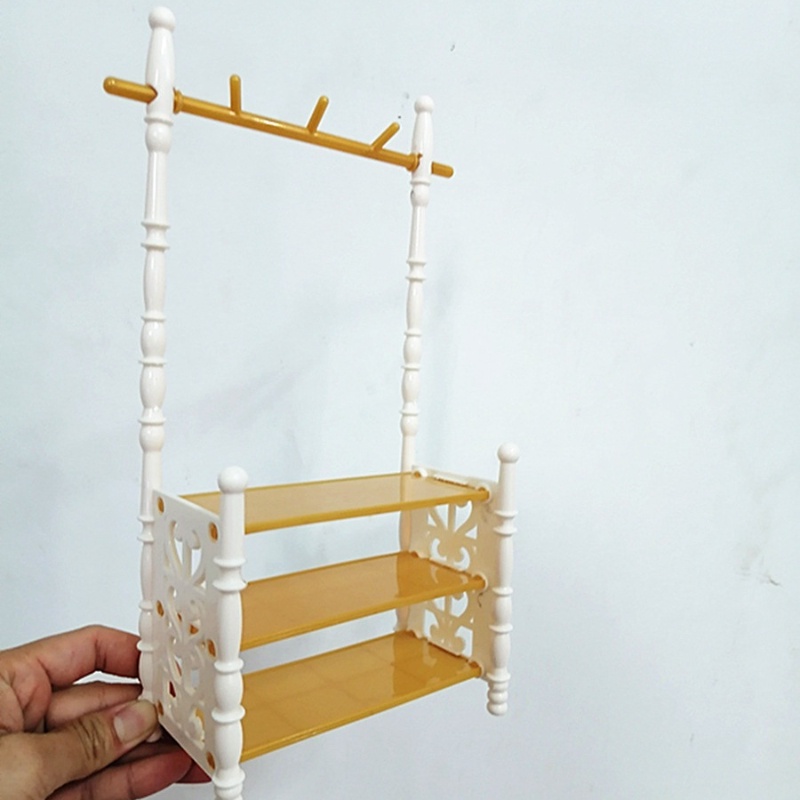 30 Cm Doll Play House European Style Clothes Hanger Storage Shoe Rack ...