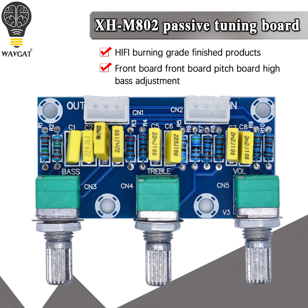 XH-M802 Amplifier Board High and Low Voltage Mixer Tone Board Volume ...