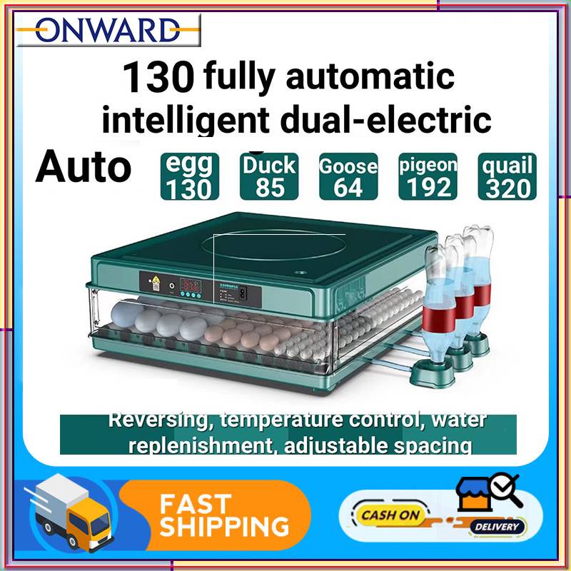 36/64/130 Eggs Fully Automatic Egg Incubator Intelligent Digital ...