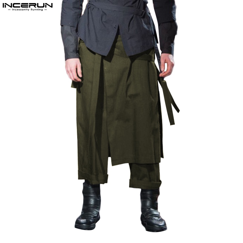 INCERUN Design layering cropped casual pants | Shopee Philippines