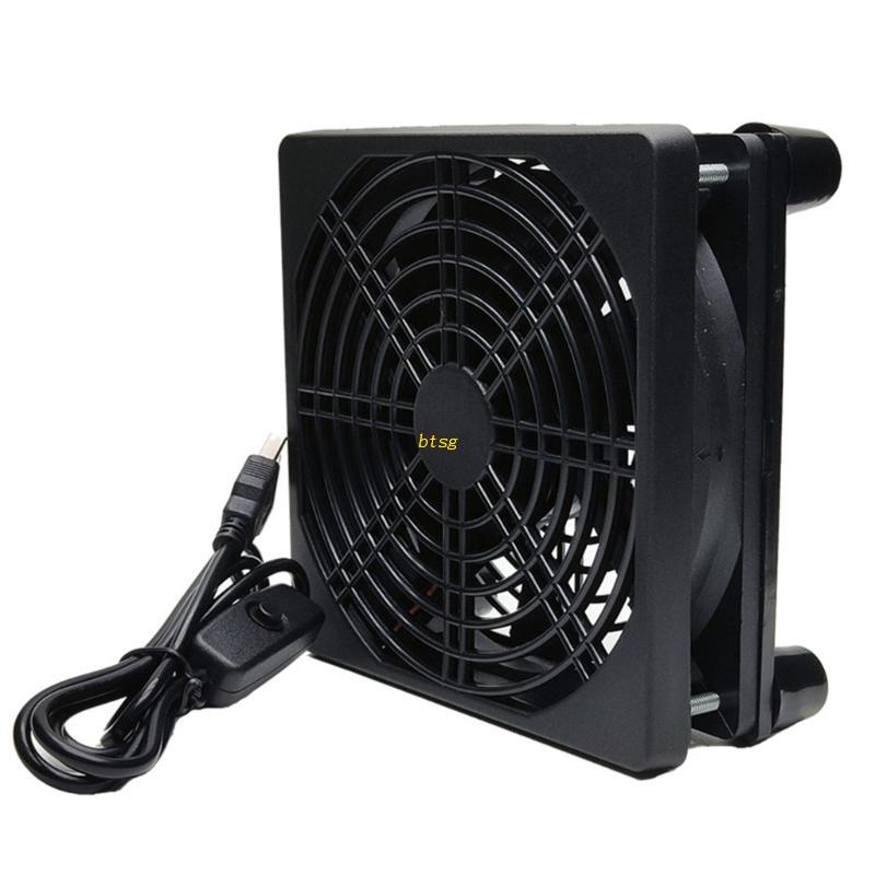 BT 120mm 5V USB Powered Fan Cooling for Router Modem TV Box Router ...