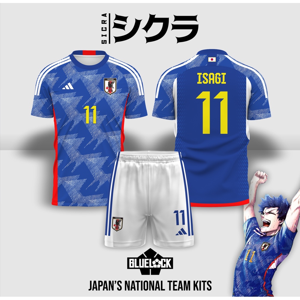 Japanese Football Jersey Shirt Blue Lock T Shirt | Shopee Philippines