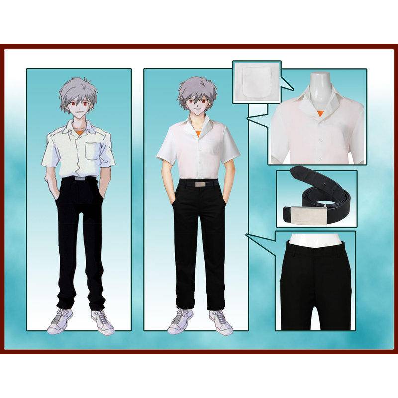 Neon Genesis Evangelion EVA Ikari Shinji cos uniform cosplay costume ...