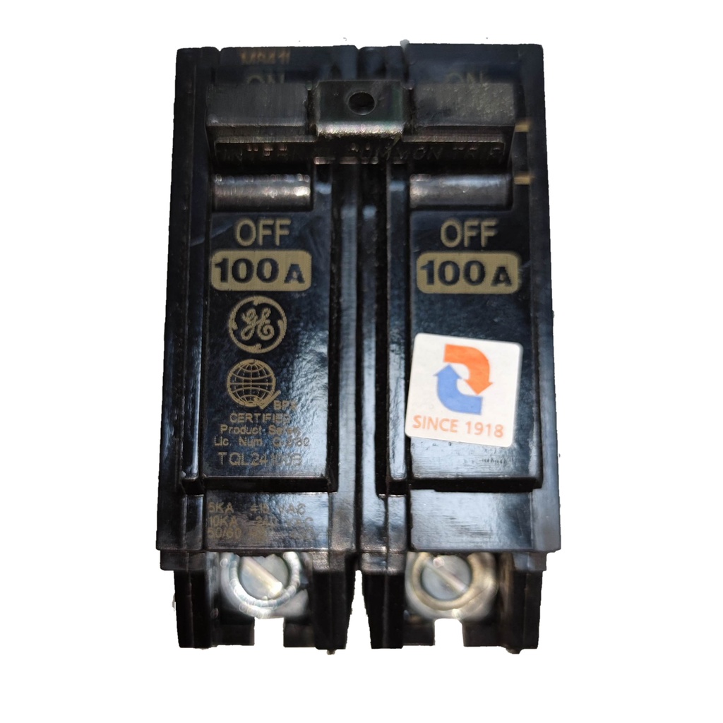 GE 100A Circuit Breaker 2 Pole Single Phase Plug-in TQL Single Phase - TQL24100B | Shopee ...