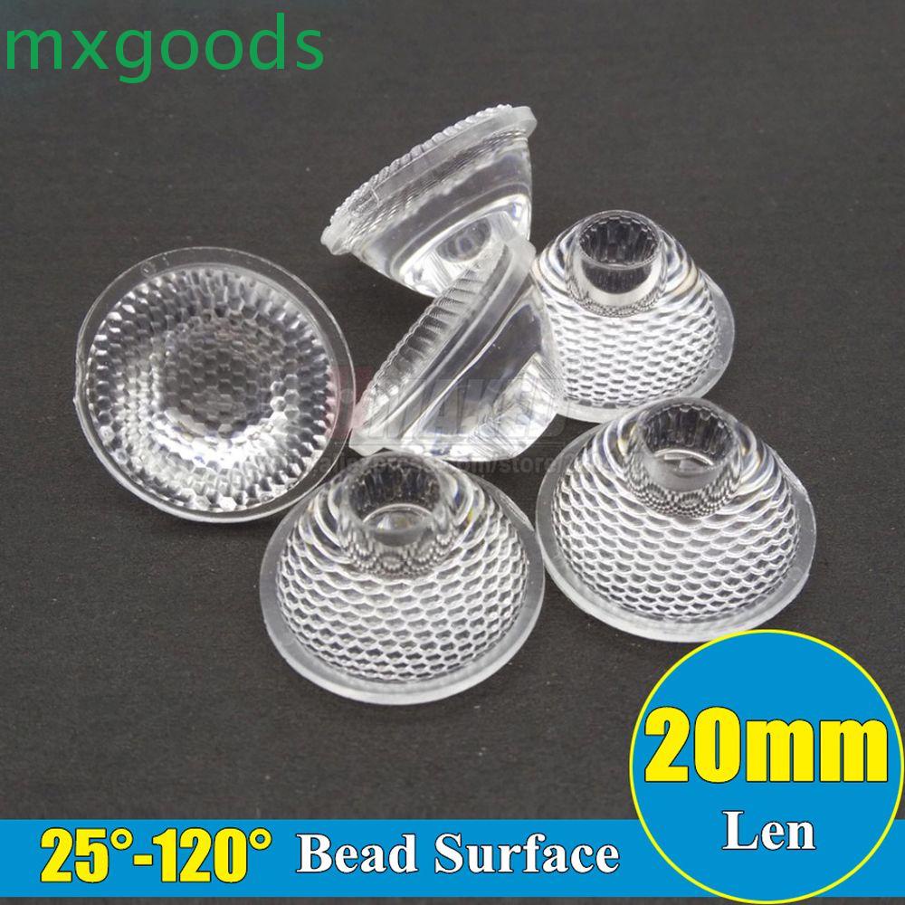 MXGOODS 5/8/10/15/30/45/60 Degree LED Lens PMMA DIY Lamp Reflector LED Light Degree Bulb 20mm ...