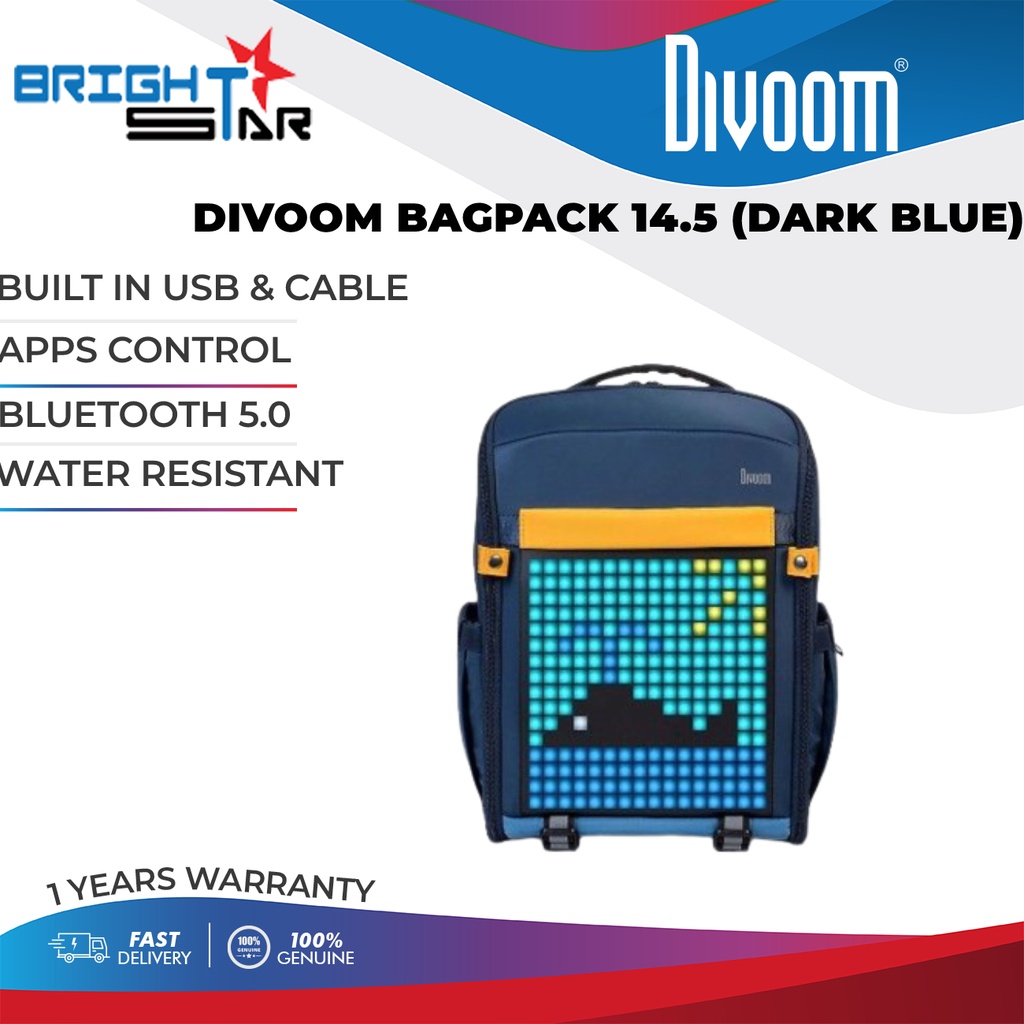 DIVOOM PIXOO BACKPACK-S PIXEL ART LED BACKPACK | Shopee Philippines