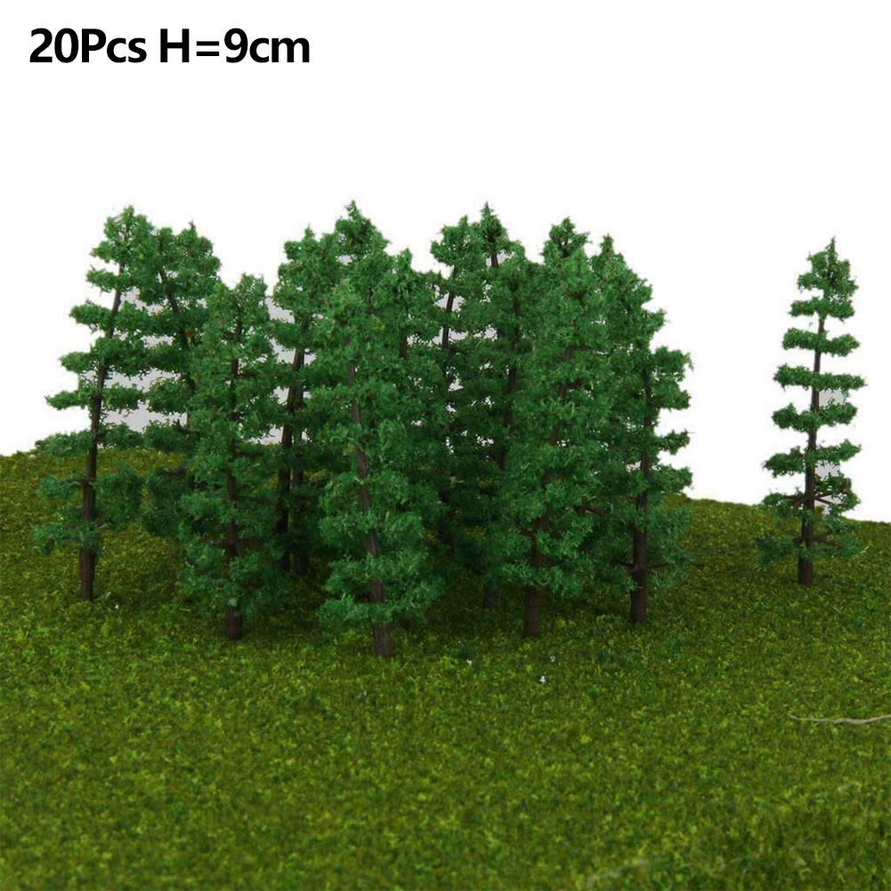 20Pcs Model Trees Artificial Tree Train Railroad Diorama Scenery Fir ...