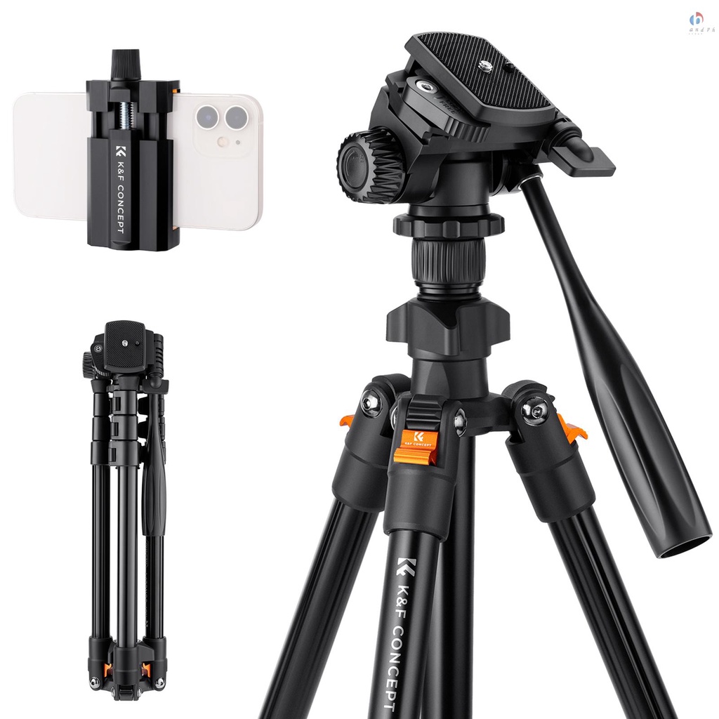 [COD]K&F CONCEPT Portable Camera Tripod Stand Aluminum Alloy 162cm/63 ...