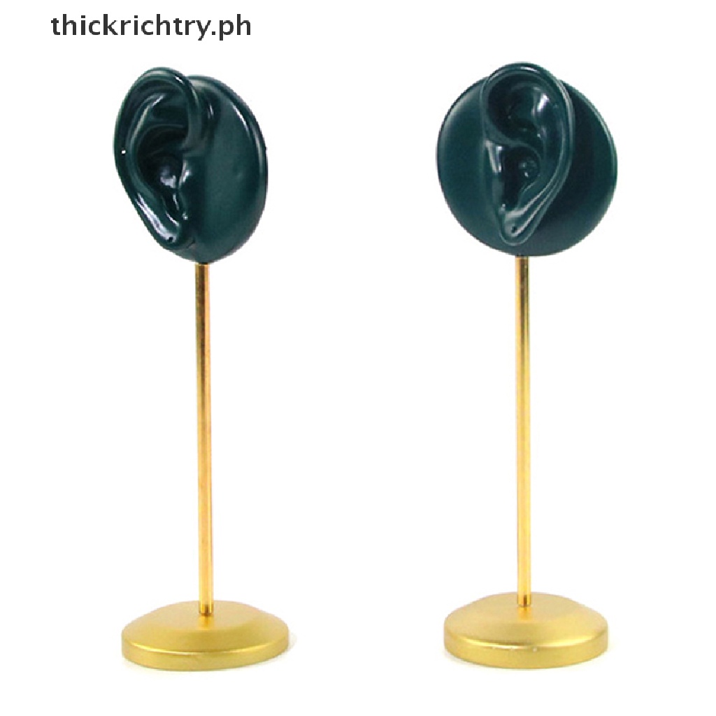 RICHTRY Durable Earring Display Stands Human Ear Model Stud Holder Soft ...
