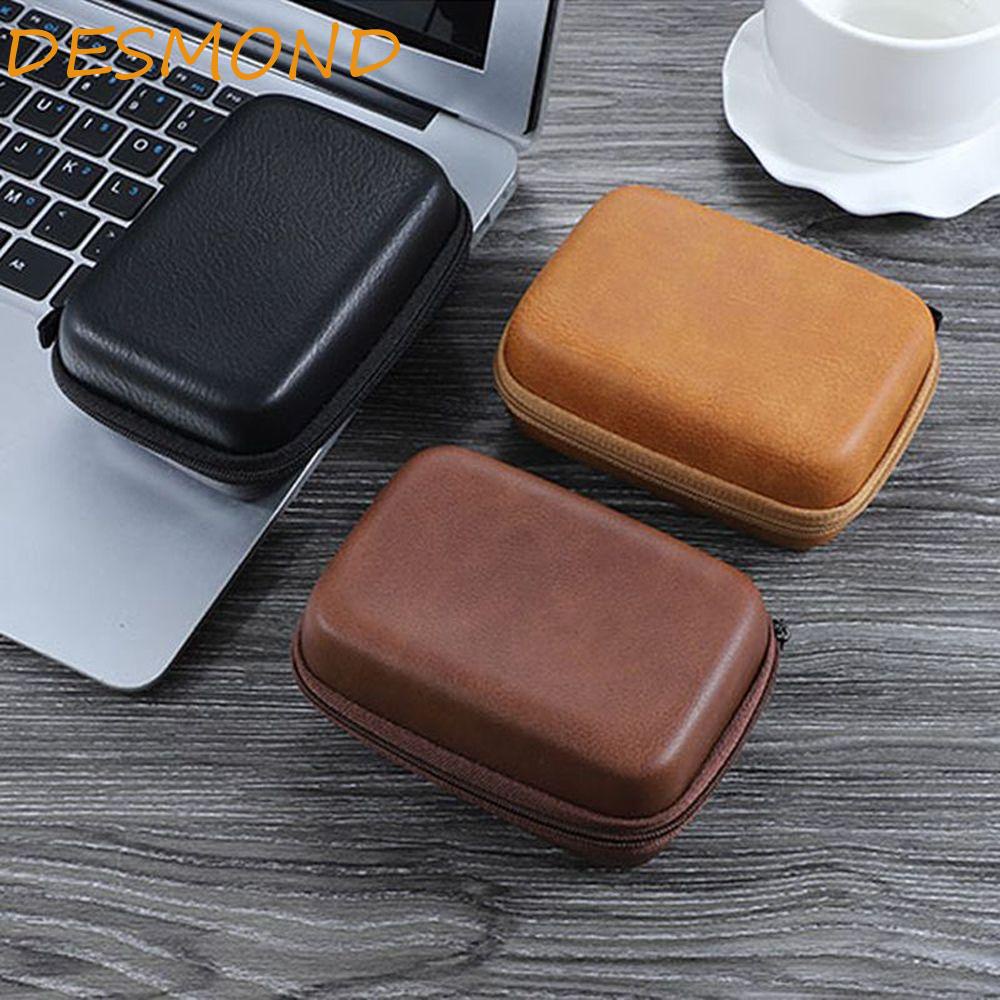 DESMOND USB Data Cable Organizer Earbuds Pouch Bo Multipurpose PU ...