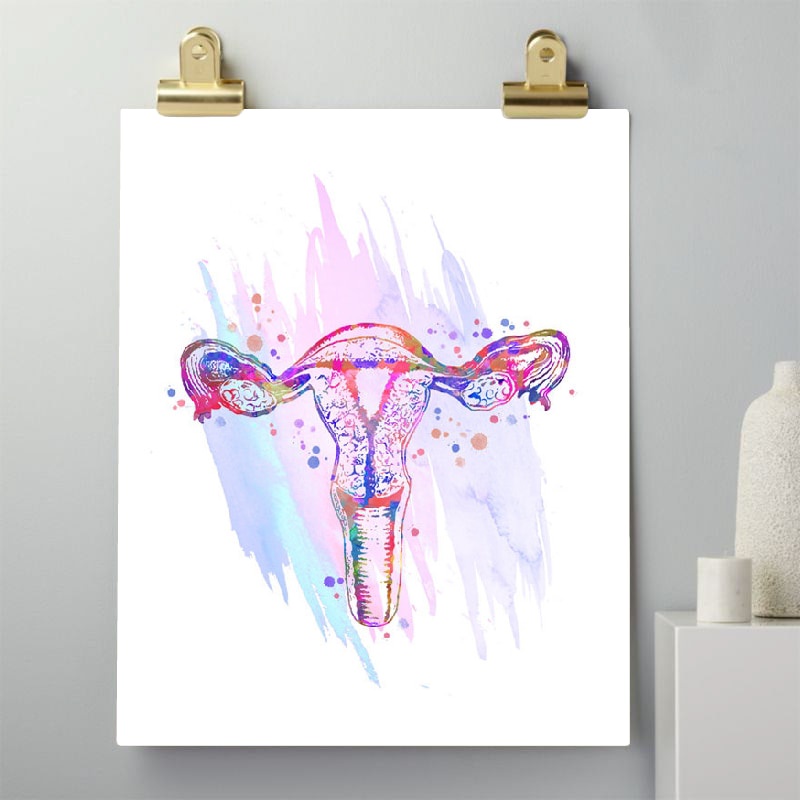 Woman Reproductive System Uterus Medical Wall Art Canvas Painting Womb ...