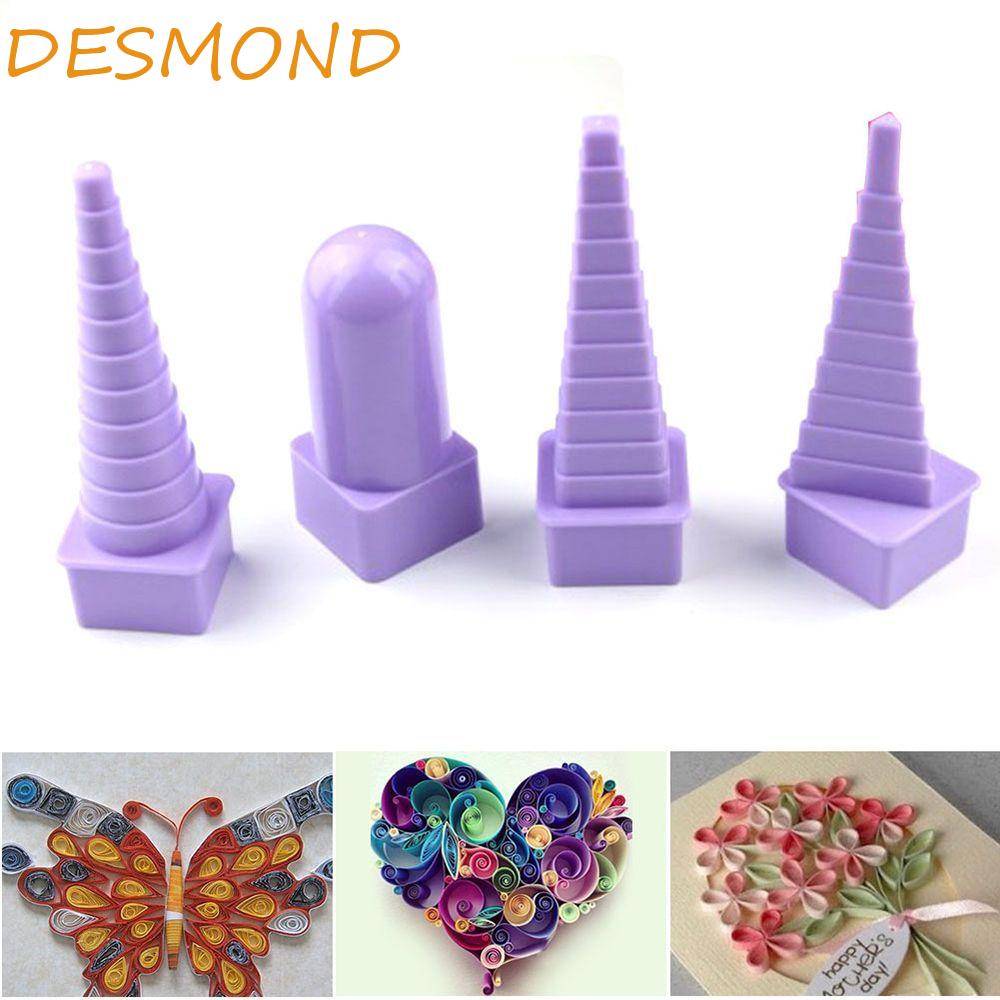 DESMOND Creative Quilled Art Tool 4pcs/set Bobbin Paper Craft Quilling ...