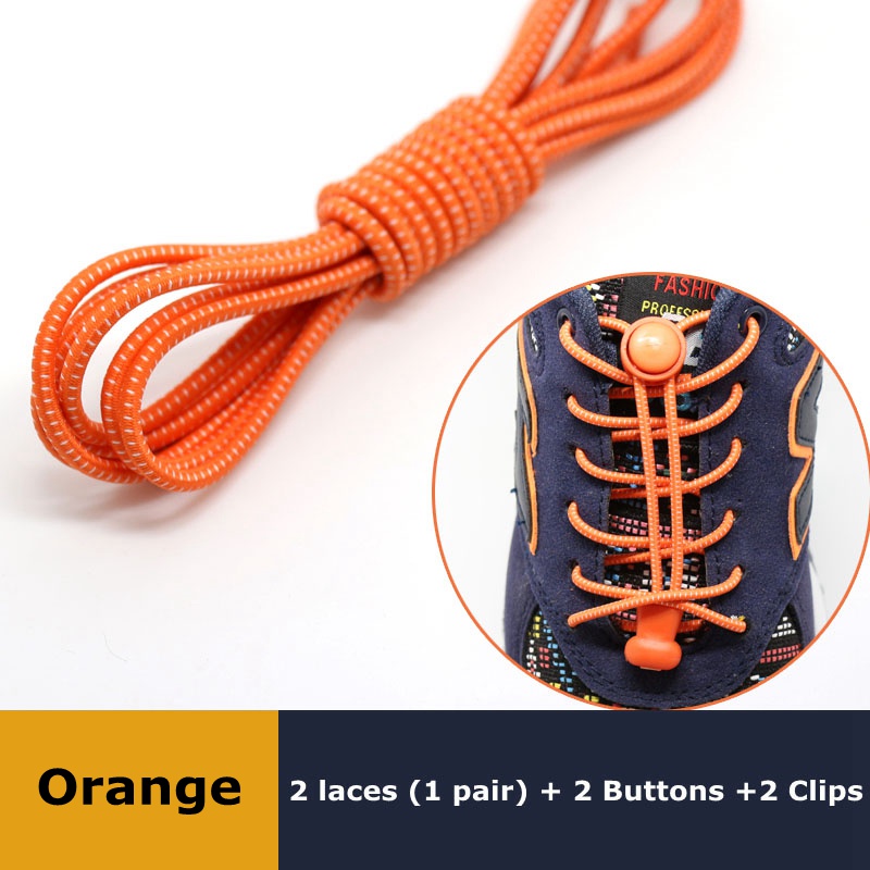 1 Pair 23 Colors Sneaker Shoelaces Elastic No Tie Shoe Laces Stretching ...