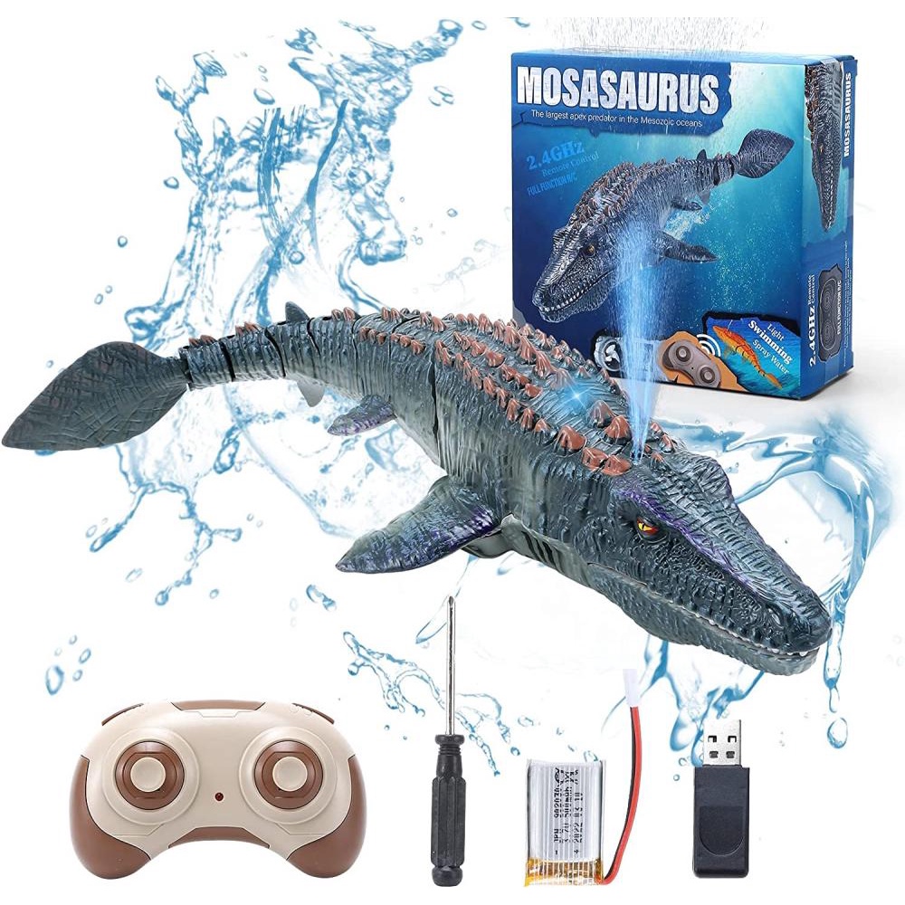 Remote Control Dinosaur Toys 2.4Ghz RC Mosasaurus Toy Mosasaurus Diving ...