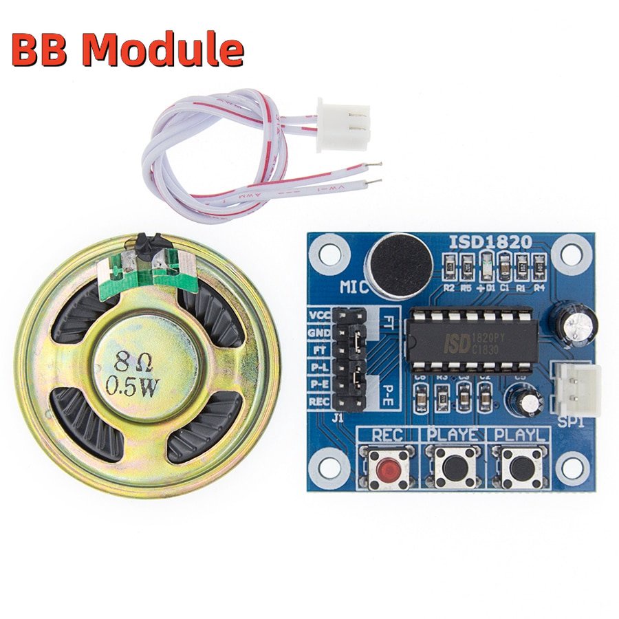 ISD1820 Voice Recording Recorder Module With Mic Sound Audio ...