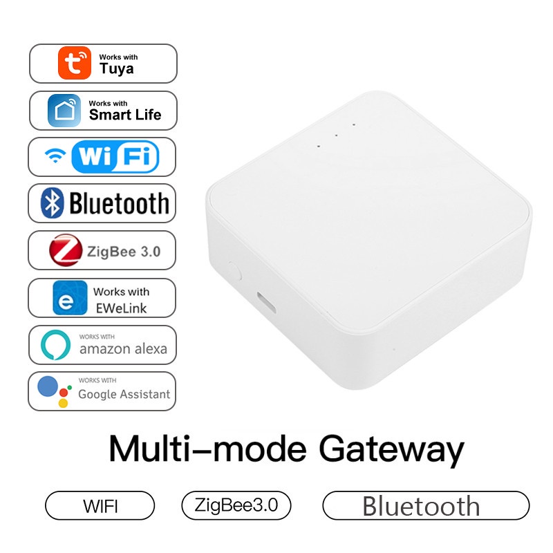 Tuya Smart Gateway Hub Multi-mode Smart Home Bridge WiFi Bluetooth ZigBee APP Wireless Remote ...