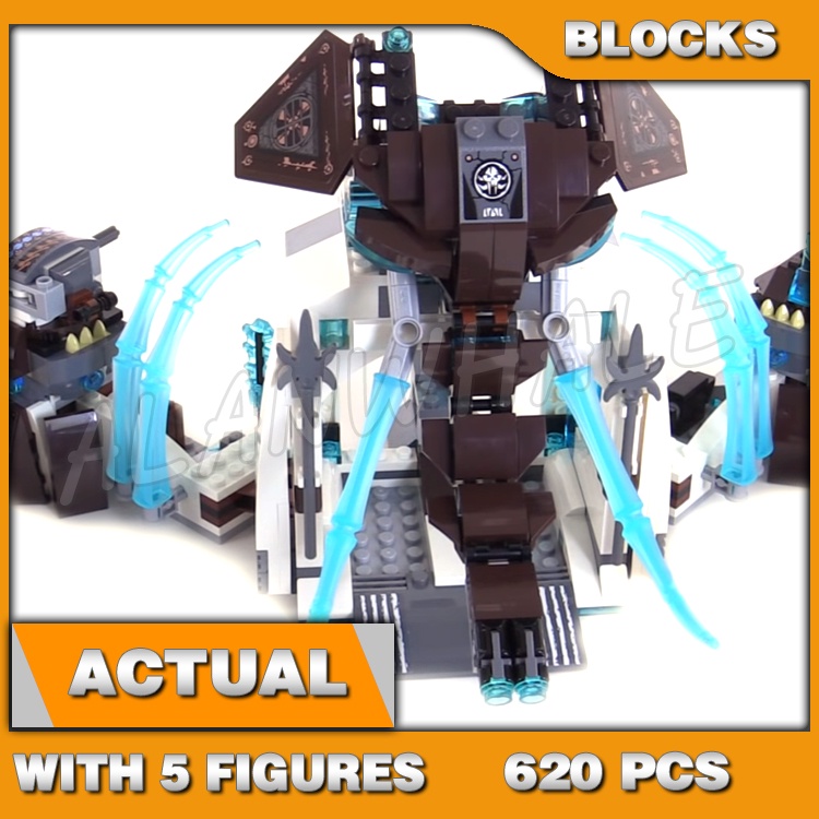 620pcs Legends of Chima Mammoth Ice Stronghold Fortress Tusk Flipper ...