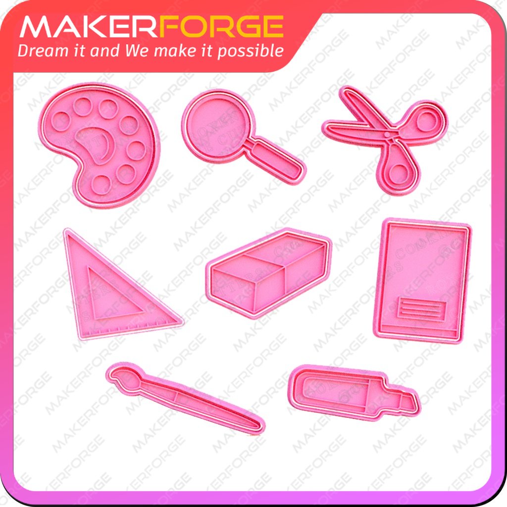School Stationery Cookie Cutter Fondant Cutter Clay Cutter Collection ...