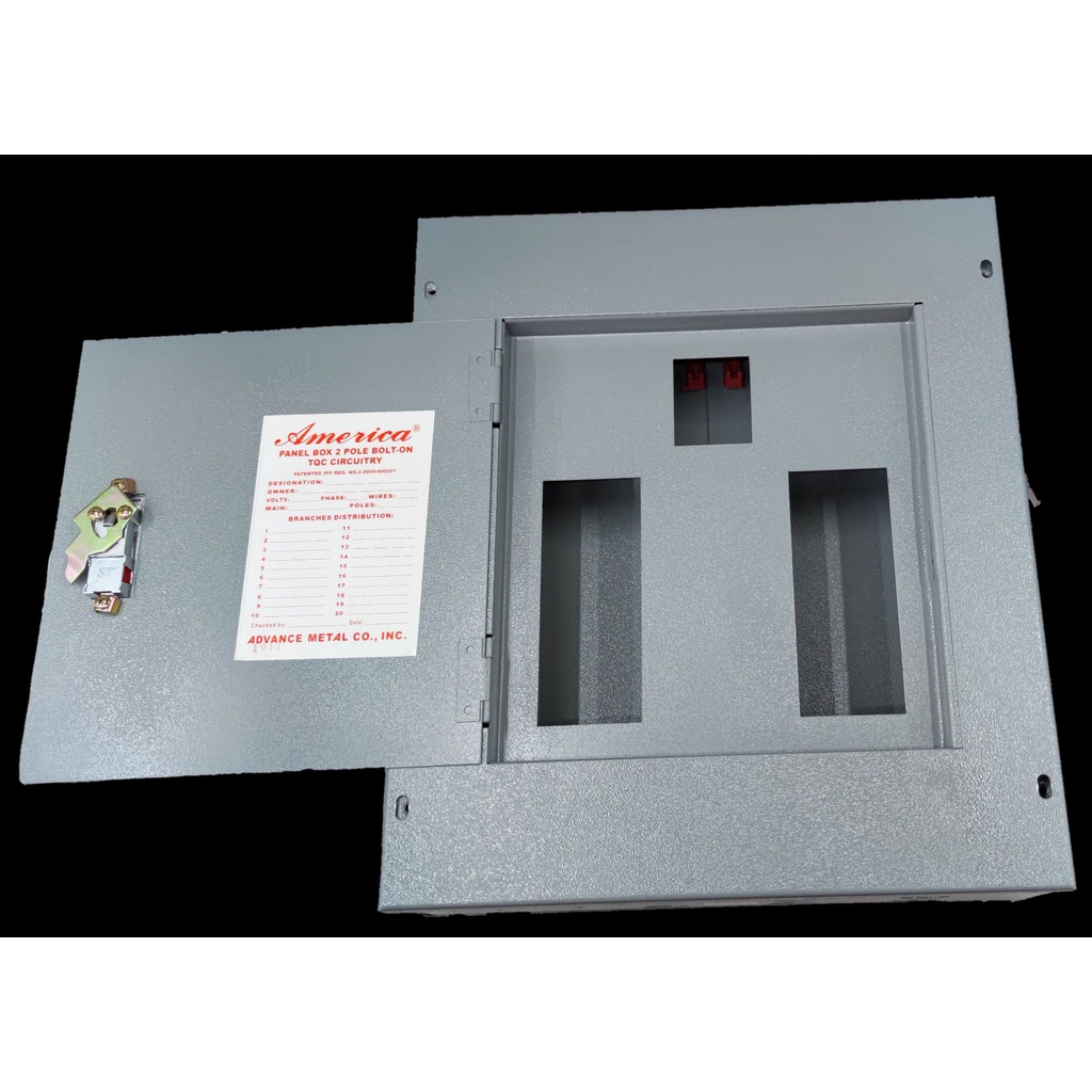 America Panel Board 2 Pole Bolt on Center Main 6 Branches 2 Pole Bolt ...