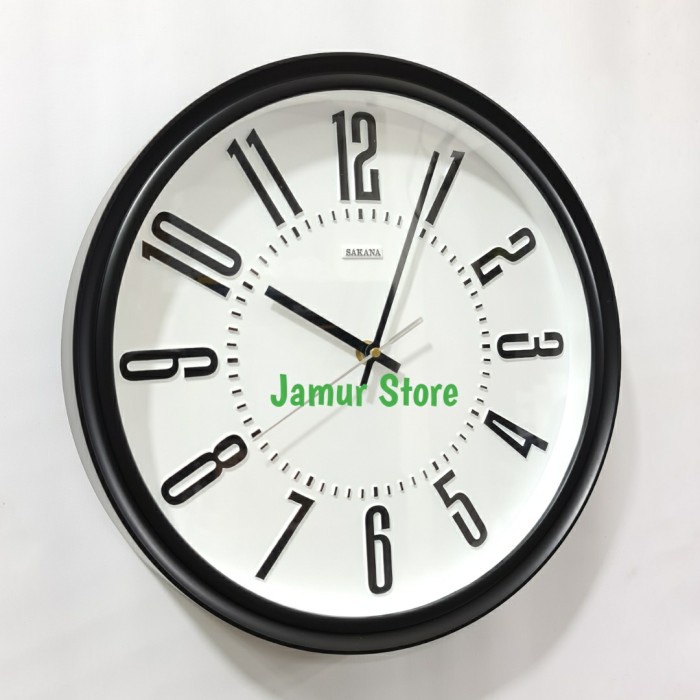 HITAM New Sakana 550 Wall Clock (Black) Original Sakana 100% | Shopee ...