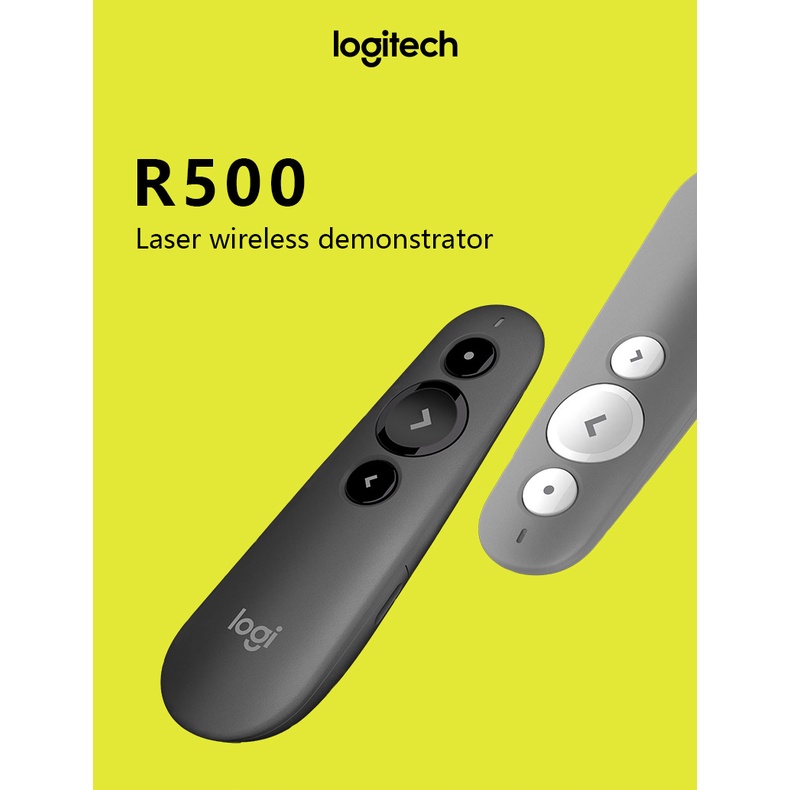 Logitech R500 Laser Presentation Remote 65ft Wireless Presentation ...