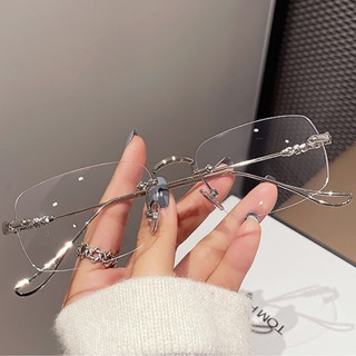Photochromic Anti Radiation Frameless Glasses For Women Men Rimless ...