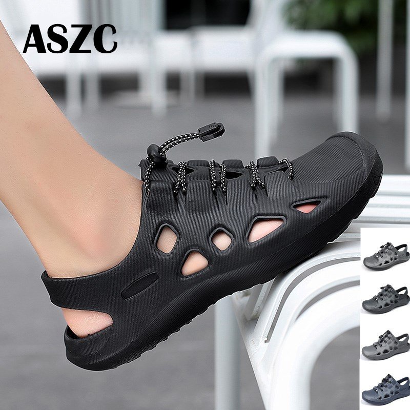 ASZC Ready Stock Men Duet Sport Clogs Mules Sandals Shoes Kasut Crocs ...