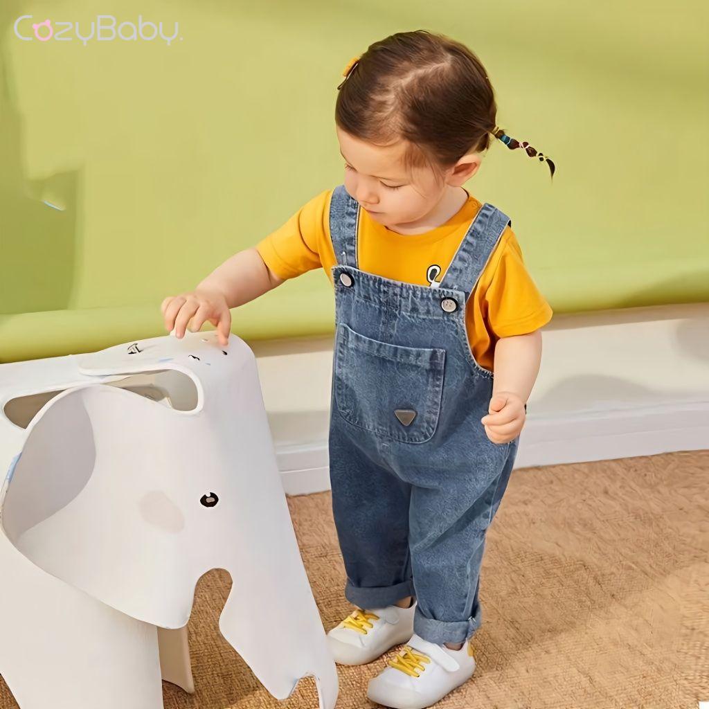 Denim Strap Pants For Boys Girls Bodysuit Korean Strap Pants | Shopee ...