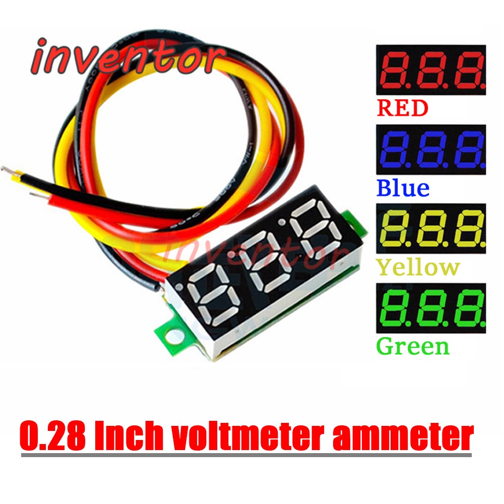 0.28 Inch DC LED Digital Voltmeter 0-100V Voltmeter Car Power Bank ...