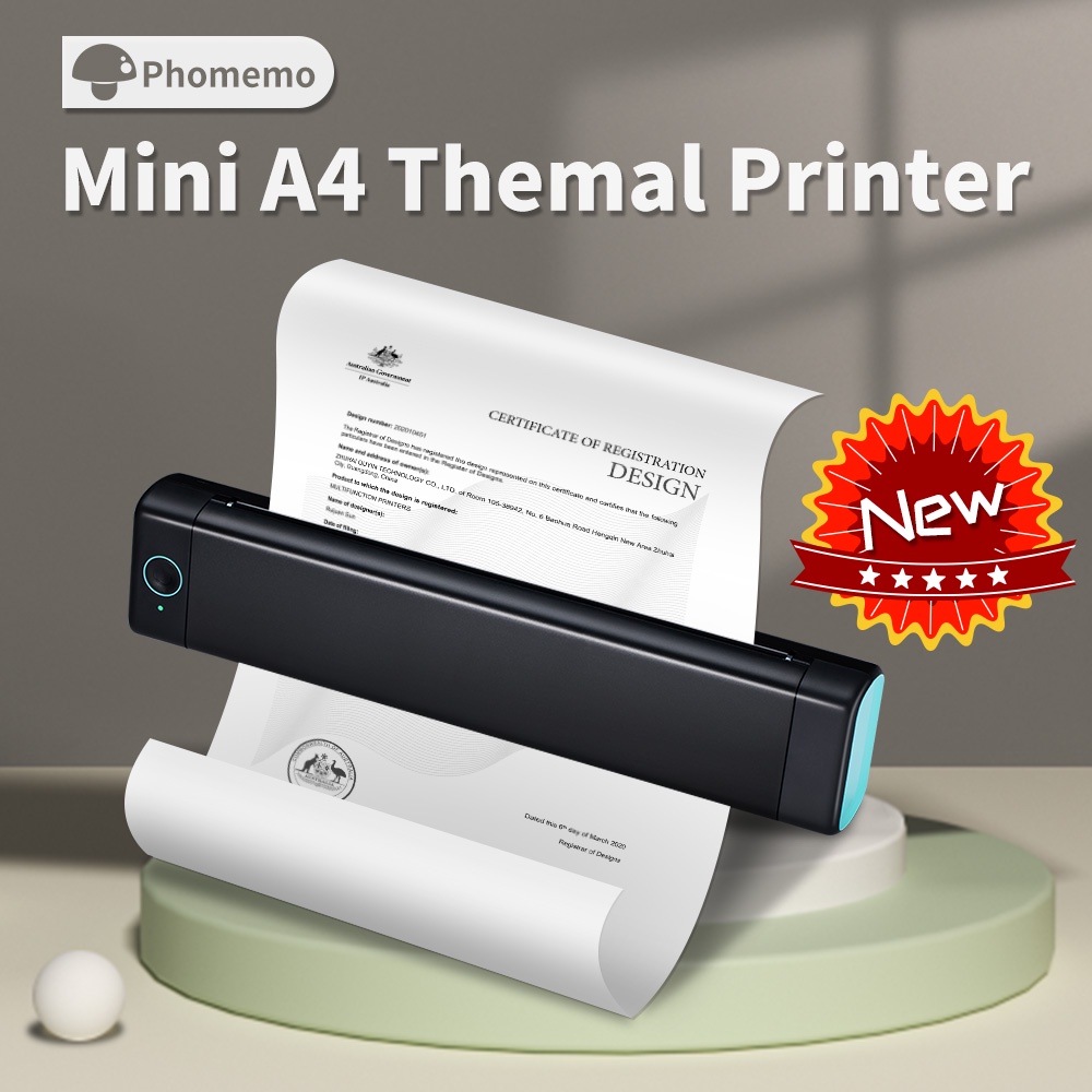 Phomemo M08F A4 Portable Thermal Printer,Supports 8.26"x11.69" | Shopee ...