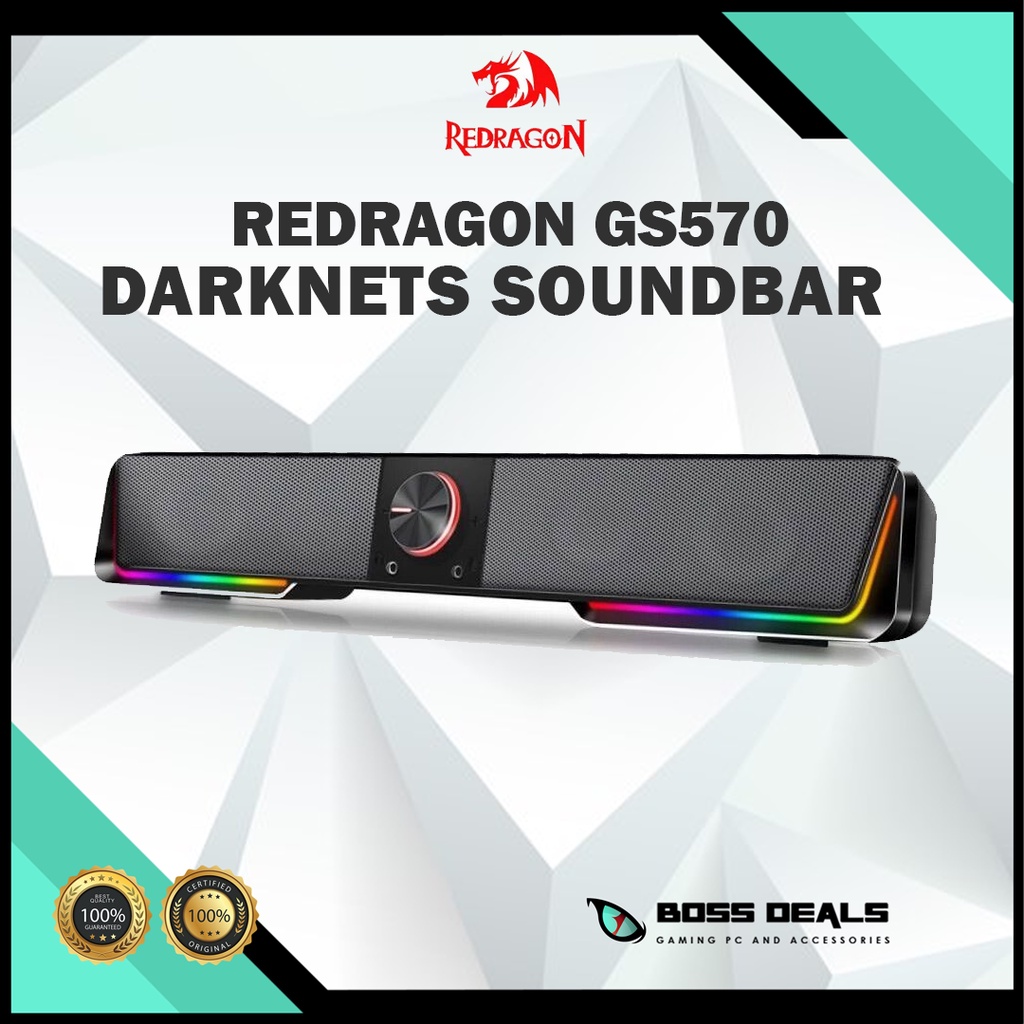 REDRAGON GS570 DARKNETS BLUETOOTH RGB SOUND BAR | Shopee Philippines