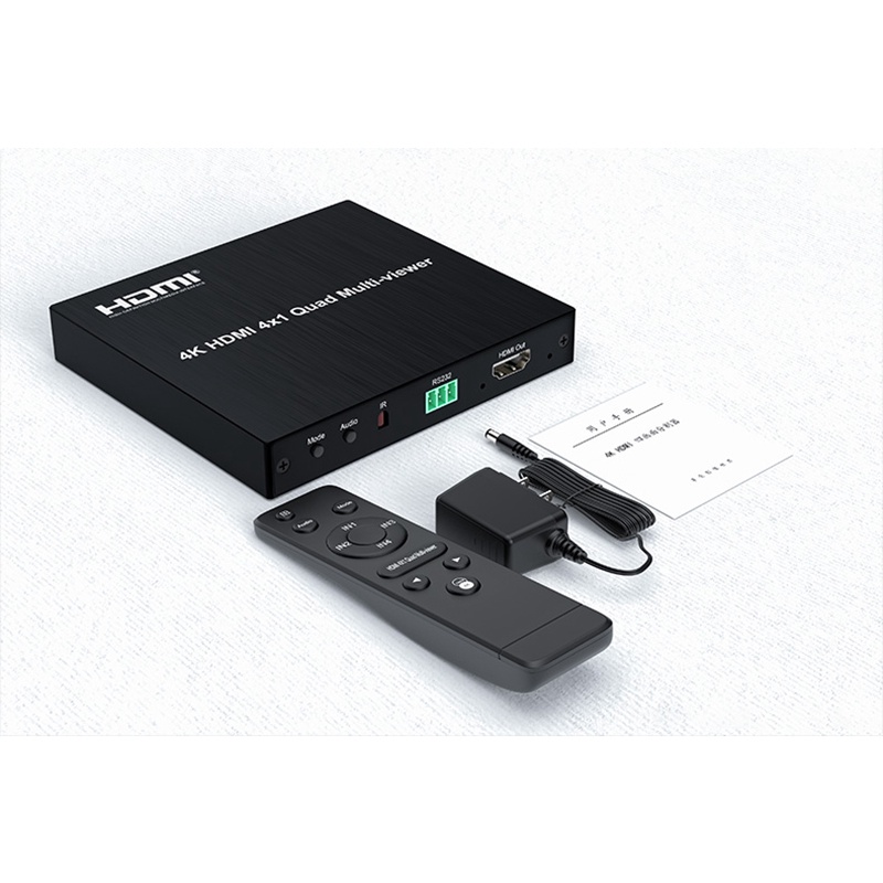 4K HDMI 4x1 Multi-viewer Seamless Switcher Quad Screen Multi Viewer ...