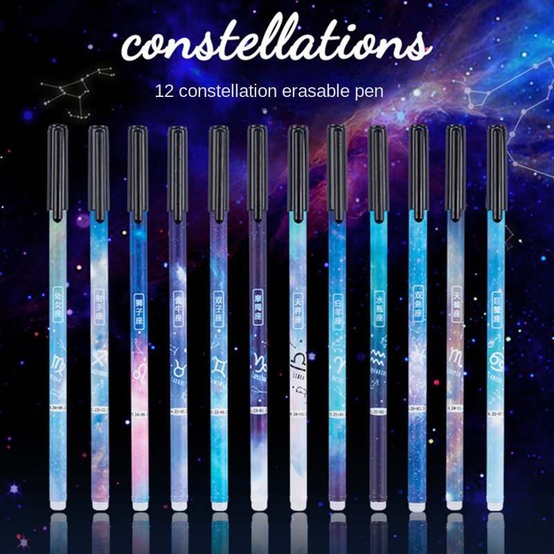 [12pcs Erasable Pen] 12 Constellations Erasable Pen 0.5 Student Star ...