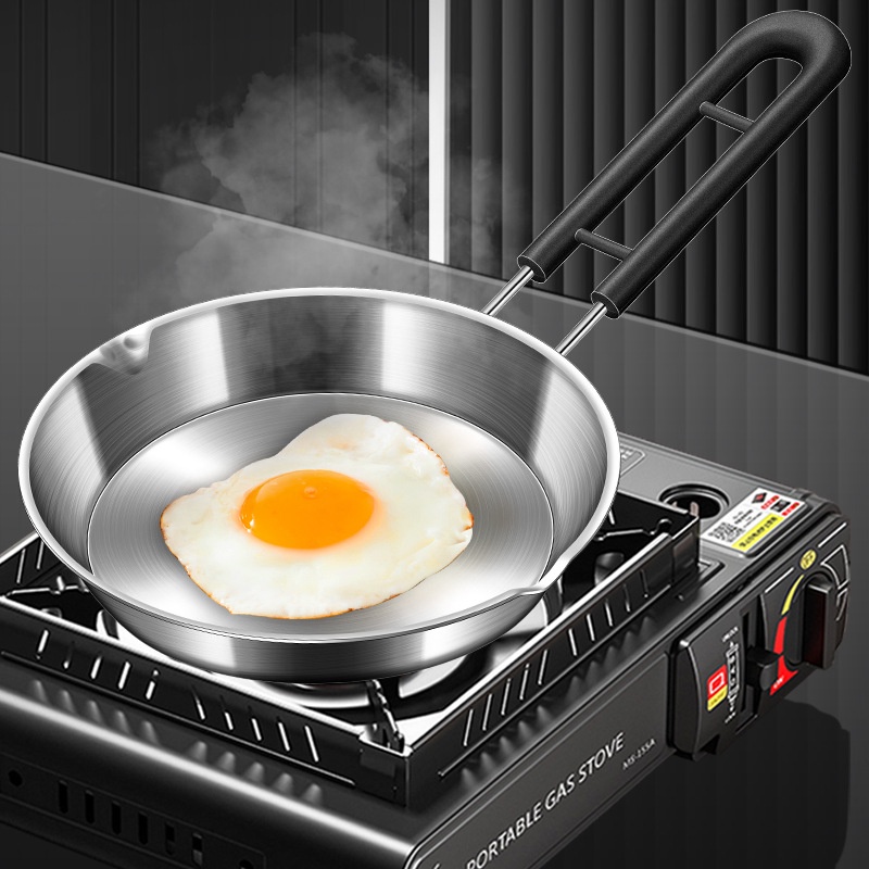 [Ready Stock] 304 Stainless Steel Small Frying Pan Bakelite Handle ...