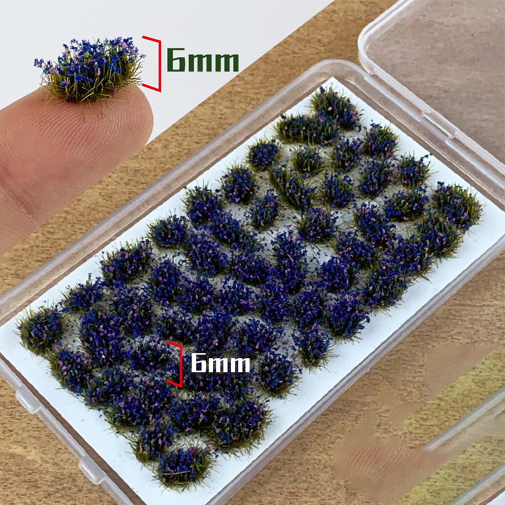 53Pcs Adhesive Static Grass Tufts Model scenery Wildflowers Miniature ...