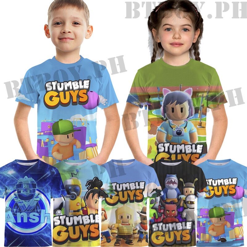 Stumble Guys Skin T Shirt Game For Printing Kids Boys 5-14years old ...