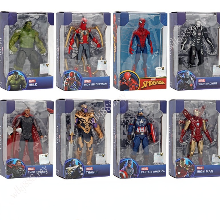Marvel Avengers Movable Hulk Nemesis Spider-Man Thor Iron Man Captain ...