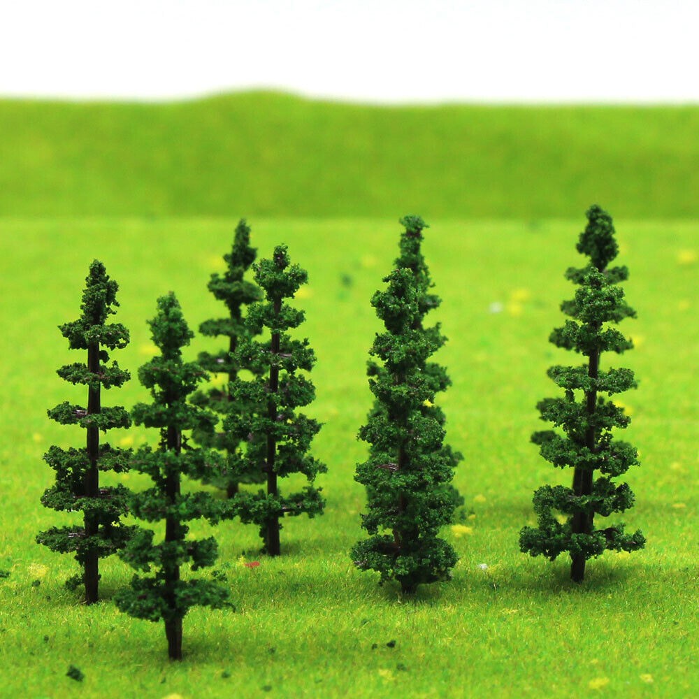 hh321 100X Model Railway Layout 1:160 N Scale Tower Trees DIY Model ...