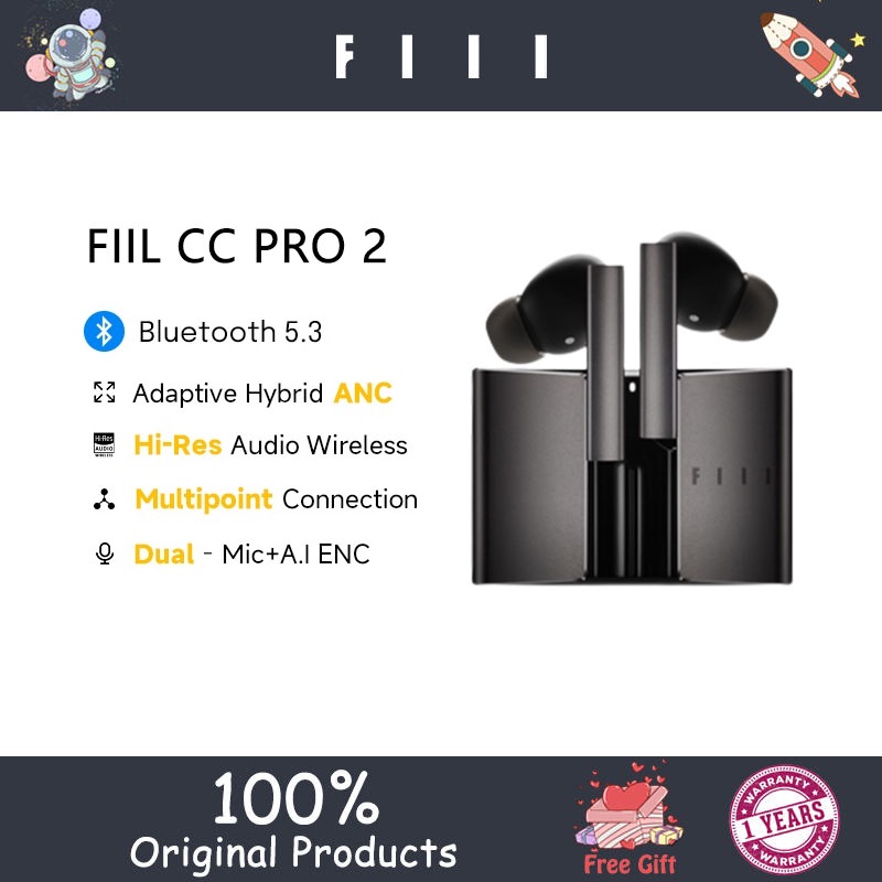 FIIL CC PRO 2 true wireless TWS noise reduction 5.3 Bluetooth headset ...