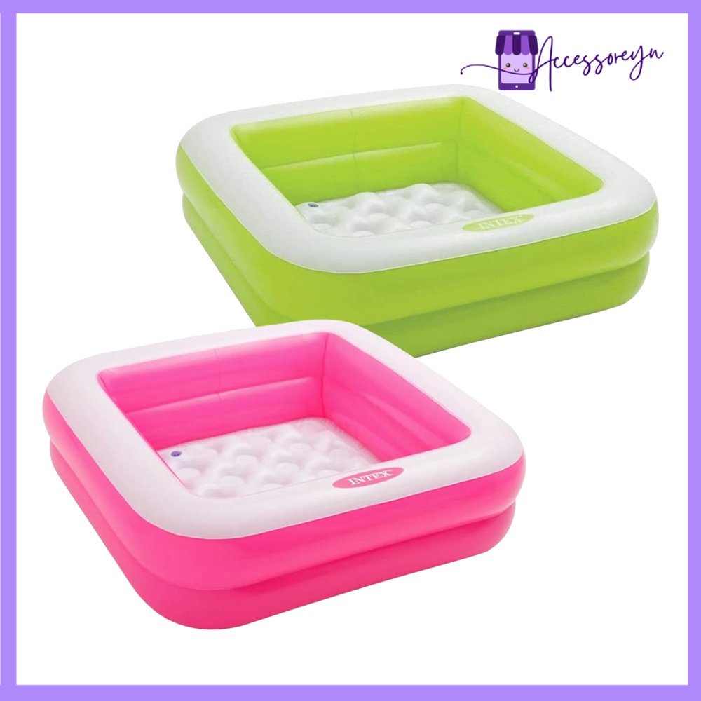 Intex Square Inflatable Swimming Pool for Kids Fun Outdoor Water Fun ...