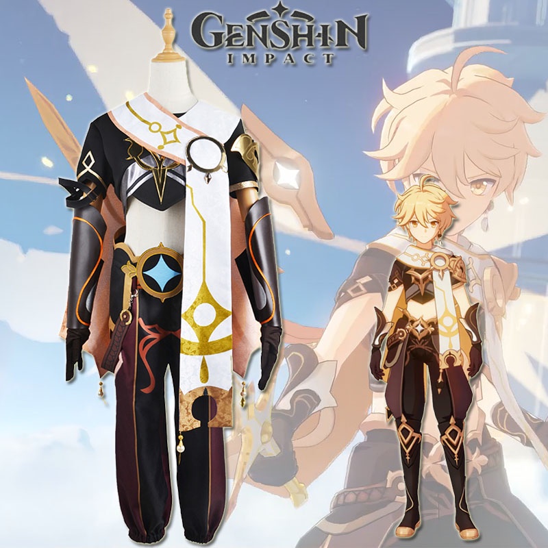 Genshin Impact Game Traveler Aether Cosplay Role-playing Costume Hidden ...