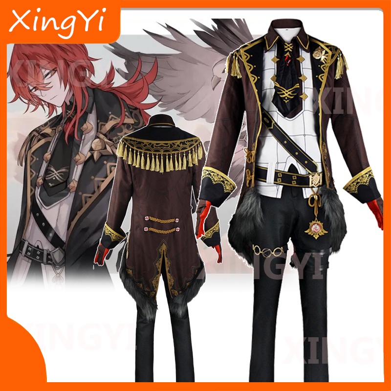Genshin Impact Diluc Cosplay Costume Male Full Set Uniform | Shopee ...
