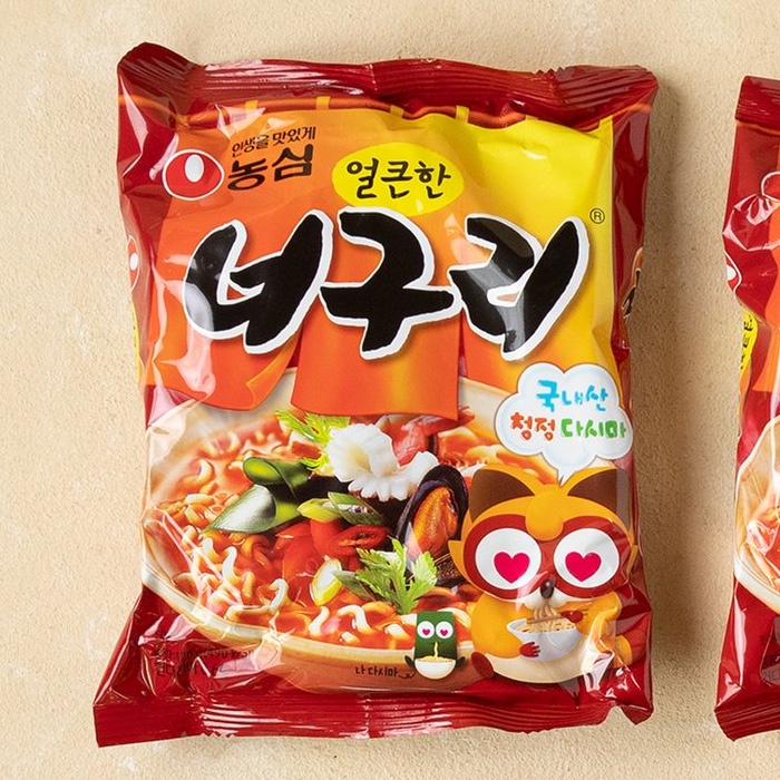Nongshim Neoguri Spicy Seafood Noodles 120g Korean Instant Ramen Noodle ...
