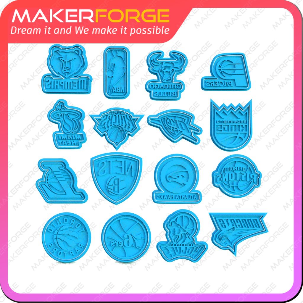 NBA Logo Cookie Cutter Fondant Cutter Clay Cutter Collection ...