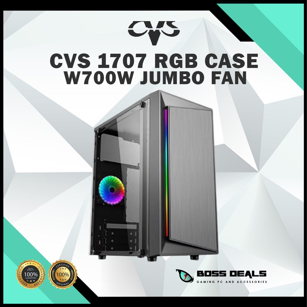 CVS 1707 RGB Mini ATX Case PC Case with 700w PSU | Shopee Philippines