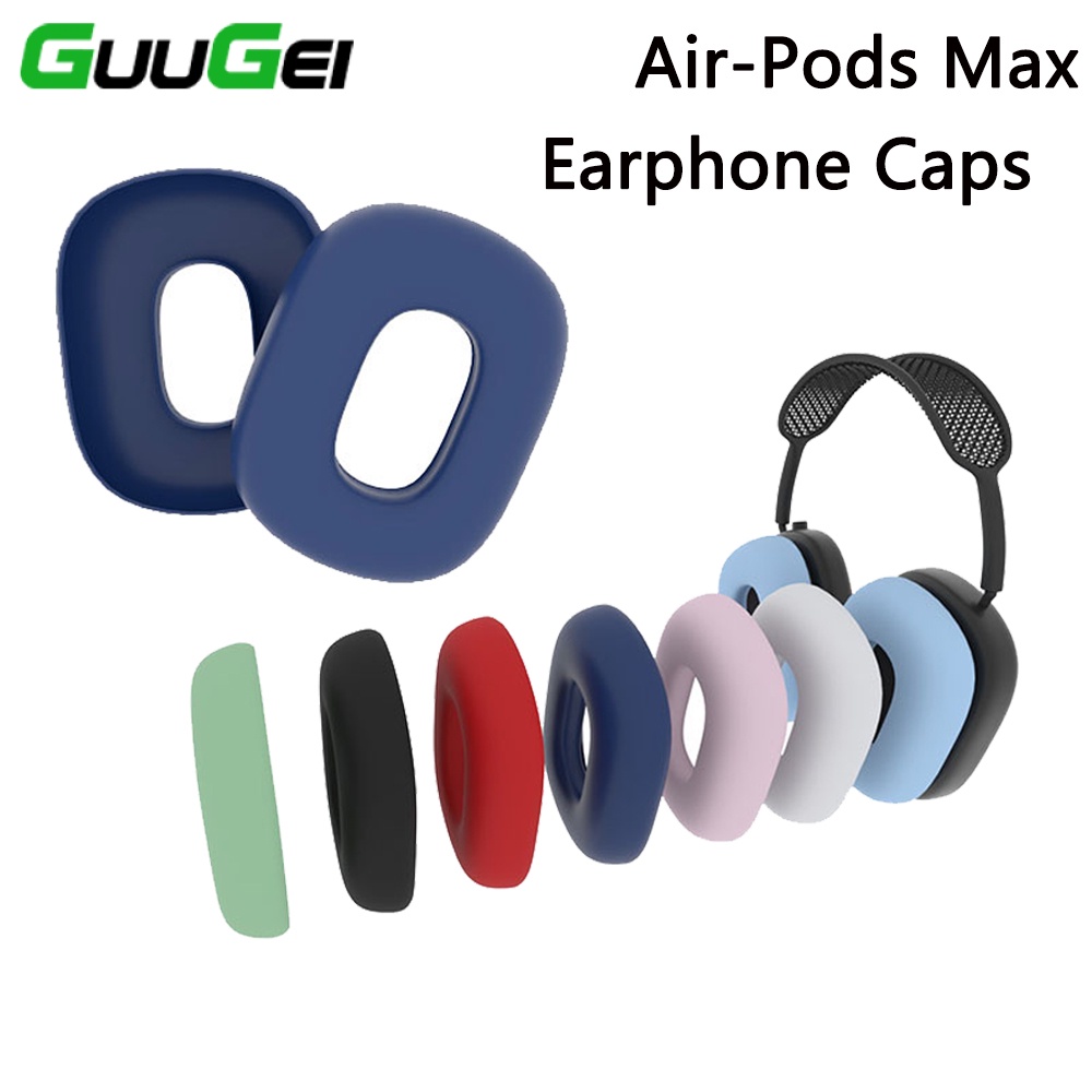 Guugei 2Pcs Earphone Caps AirPods Max Silicone Ear Pads Cover Headphone ...