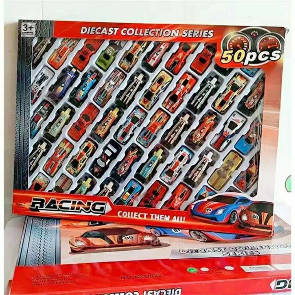 50pcs Toy Car Set Alloy Racing Model Children Birthdar Gift Boy Mini ...